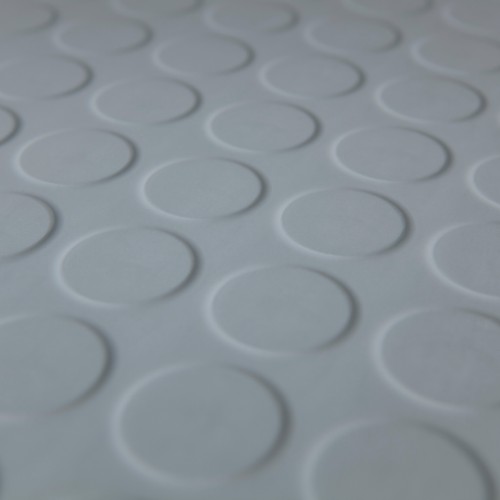 Planet rubber flooring - Mars Mid Grey studded tile | Safety Flooring UK