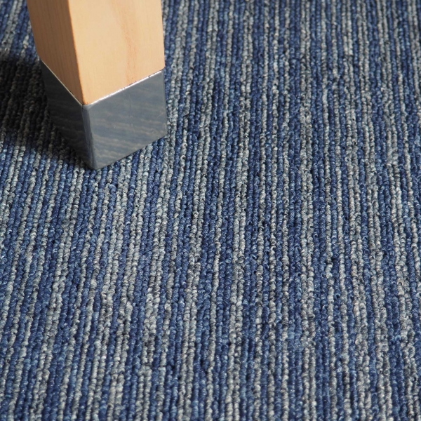 Lyon Lines - Azure Carpet Planks | Safety Flooring UK