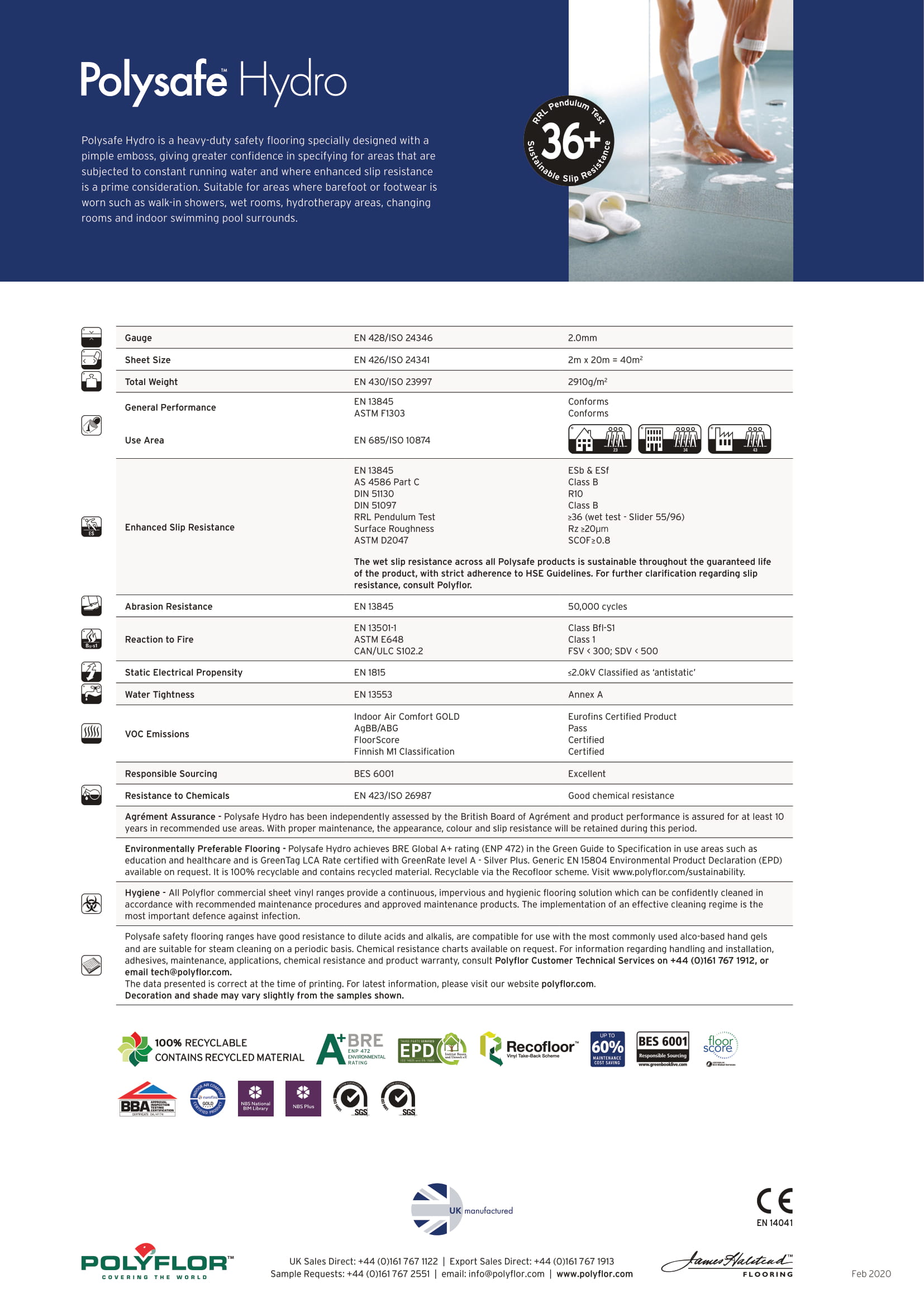 Polysafe Hydro - Marine | Safety Flooring UK